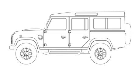 Land rover defender 2020 Royalty Free Vector Image