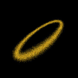 Gold circle light glitter effect golden ring Vector Image