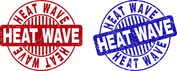 Heat wave text rubber stamp Royalty Free Vector Image