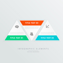 Infographic template triangle with 3 steps Vector Image