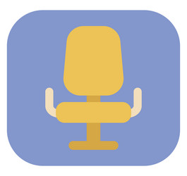 Yellow chair on a white background Royalty Free Vector Image