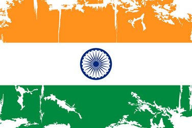 Indian scratched flag Royalty Free Vector Image