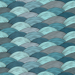 Seamless pattern with hand drawn abstract waves Vector Image