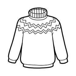 Coloring book cardigan Royalty Free Vector Image