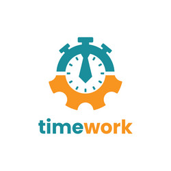 Time work logo design template success Royalty Free Vector