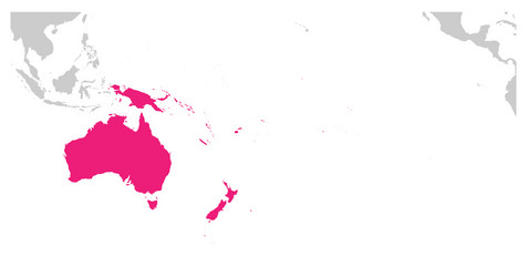 Europe continent pink marked in grey silhouette Vector Image