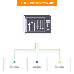 Console dj mixer music studio business flow chart Vector Image