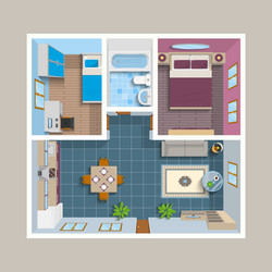 Cupboard Top View Vector Images (95)