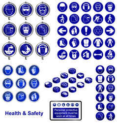 Health safety icons Royalty Free Vector Image - VectorStock