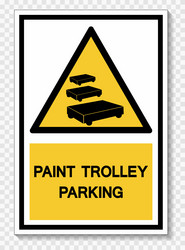 Ppe iconpaint trolley parking symbol sign isolate Vector Image