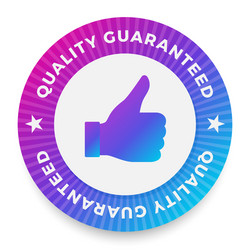 Guaranteed premium quality gold sign round label Vector Image