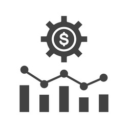 Cost management icon image Royalty Free Vector Image