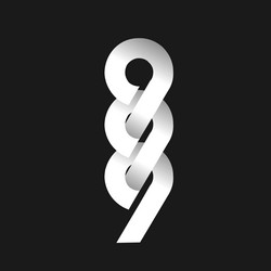 999 monogram letter logo icon design Royalty Free Vector