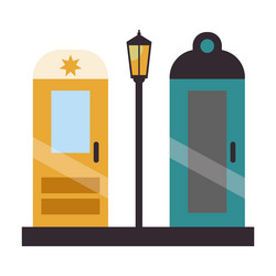 Door choice design Royalty Free Vector Image - VectorStock