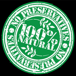 No added preservatives eco thin line sign Vector Image