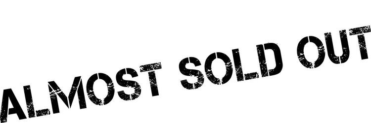 Almost sold out rubber stamp Royalty Free Vector Image