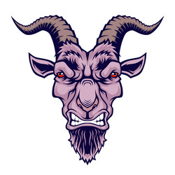 Angry goat head Royalty Free Vector Image - VectorStock