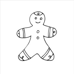 Gingerbread Man Black and White Vector Images (over 2,700)