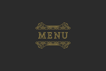 Restaurant menu headline Royalty Free Vector Image