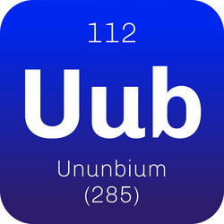 Ununbium chemical element Royalty Free Vector Image