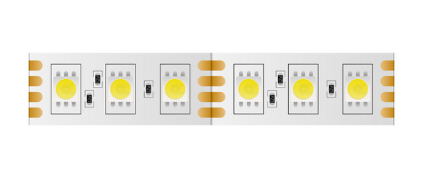 Led strip isolated on a white background Vector Image