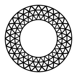 Abstract round meander symbol circular geometric Vector Image