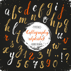 Hand drawn letters Royalty Free Vector Image - VectorStock