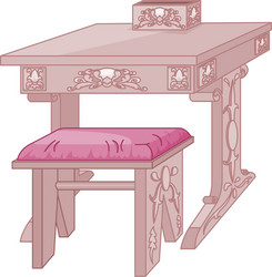 Fairytale princess chair 02 Royalty Free Vector Image