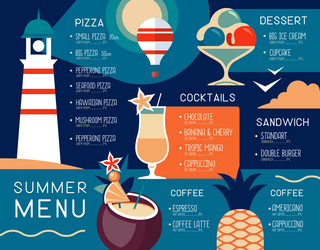 Breakfast menu template for restaurant and cafe Vector Image