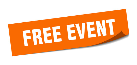 Free event sticker label Royalty Free Vector Image