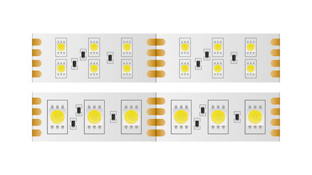 Led strip isolated on a white background Vector Image