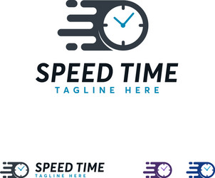 Time management logo design fast logo Royalty Free Vector
