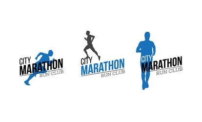 City marathon logo Royalty Free Vector Image - VectorStock