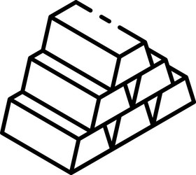 Gold bricks Royalty Free Vector Image - VectorStock