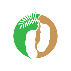 Tamarind logo icon template Royalty Free Vector Image