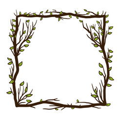 Tree frame Royalty Free Vector Image - VectorStock