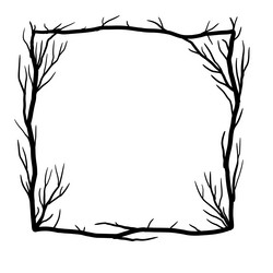 Tree frame Royalty Free Vector Image - VectorStock