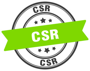 Csr stamp label on transparent background Vector Image