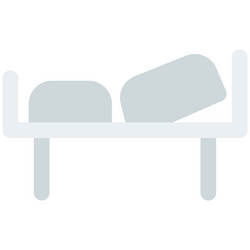 Fowler bed in hospital with adjustable headrest Vector Image