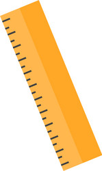 Cartoon school supplies ruler Royalty Free Vector Image