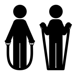 Simple stick man workout plank isolated on white Vector Image