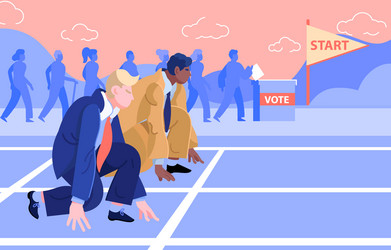 A turtle win the race against rabbit Royalty Free Vector