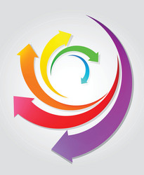 Business arrow graph logo Royalty Free Vector Image