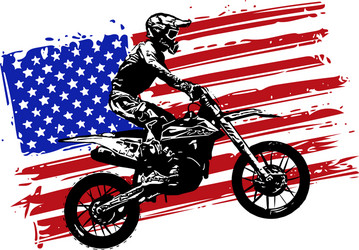 Motorcycle rider team poster Royalty Free Vector Image