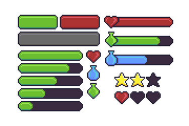 Pixel energy scale Royalty Free Vector Image - VectorStock