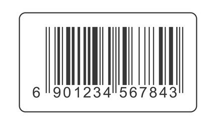 Barcode isolated on transparent background Vector Image