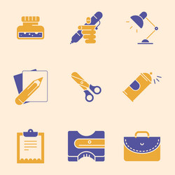 Creative learning icon set Royalty Free Vector Image