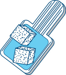 Ground cube isolated Royalty Free Vector Image