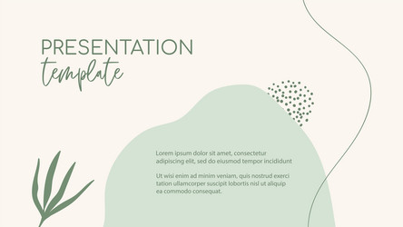 Presentation organic creative template natural Vector Image