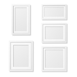 Blank picture frame template Royalty Free Vector Image